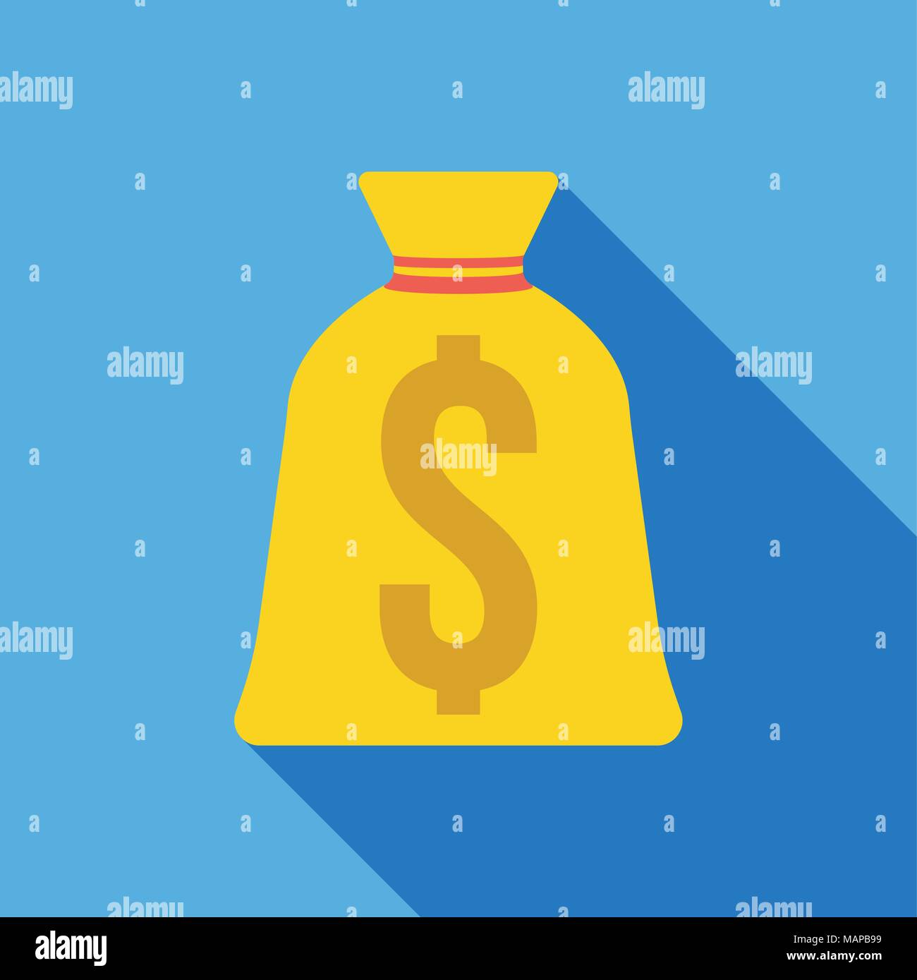 Money bag icon. Business concept for web and ui design. Flat Vector ...