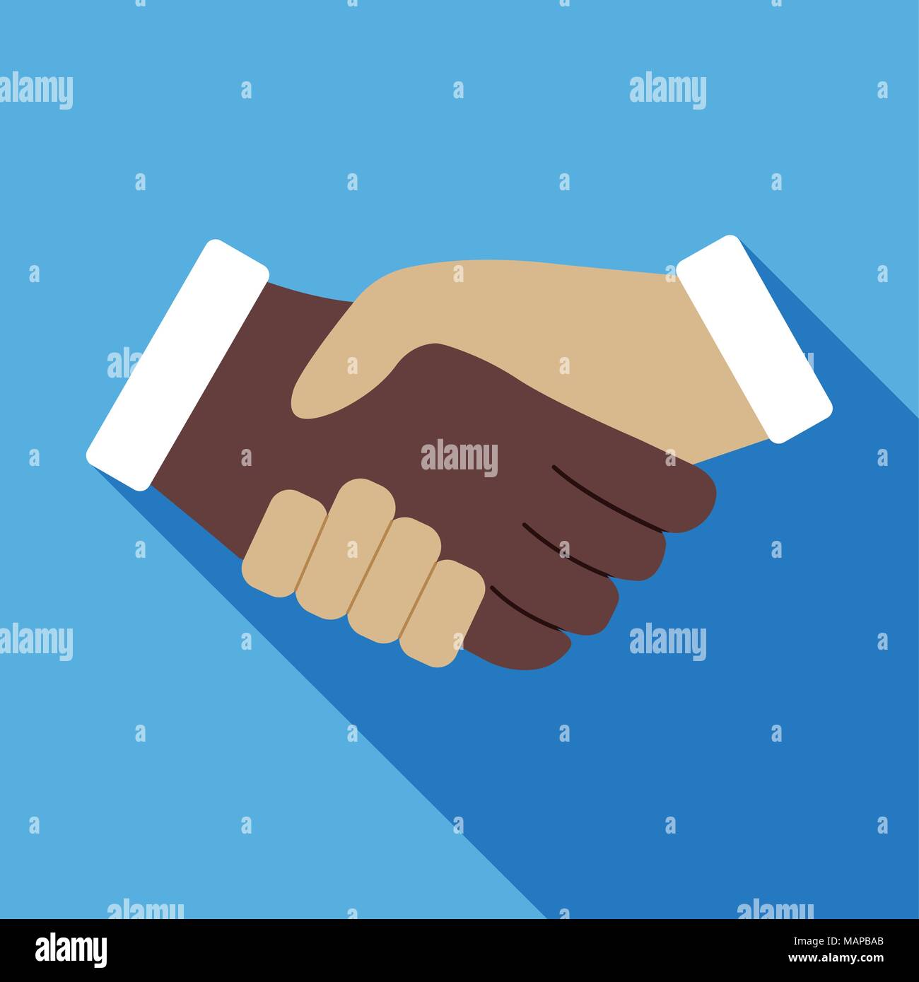 Handshake icon. Business concept for web and ui design. Flat Vector ...