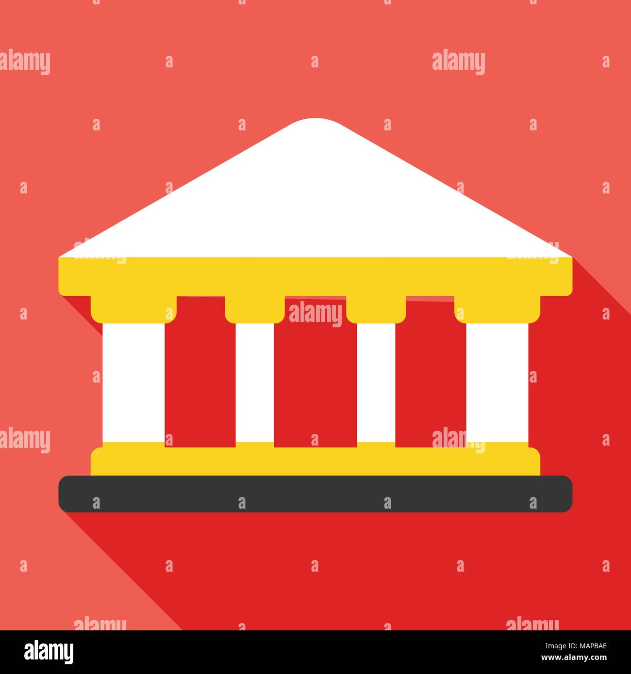 Bank icon. Business concept for web and ui design. Flat Vector ...