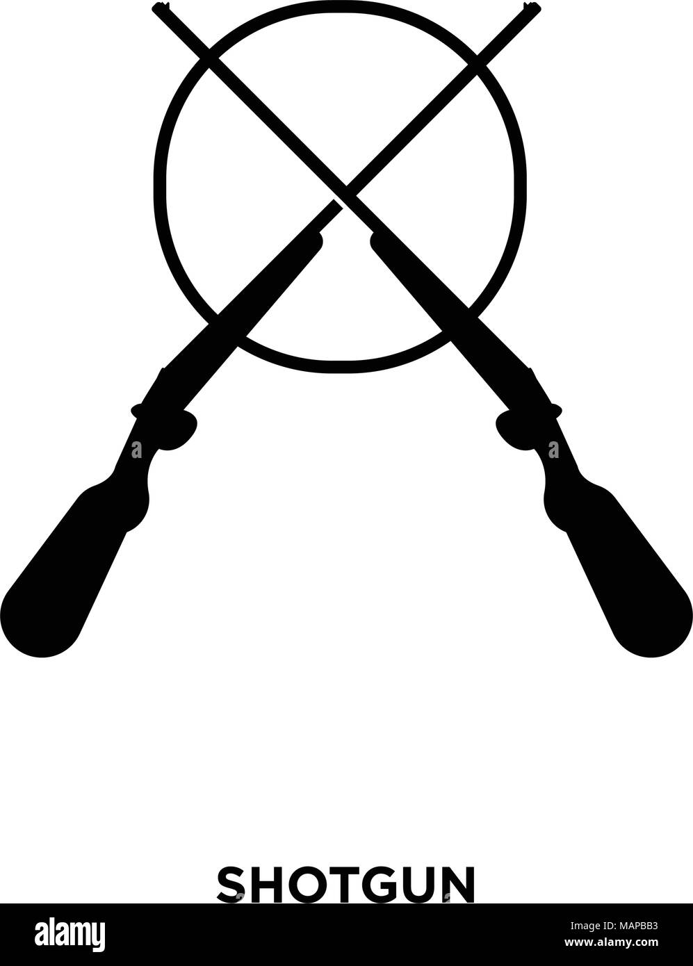 Crossed Shotgun Silhouette