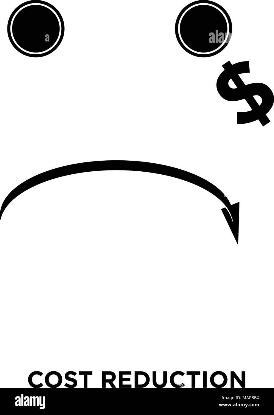 cost reduction icon isolated on white background for your web, mobile ...