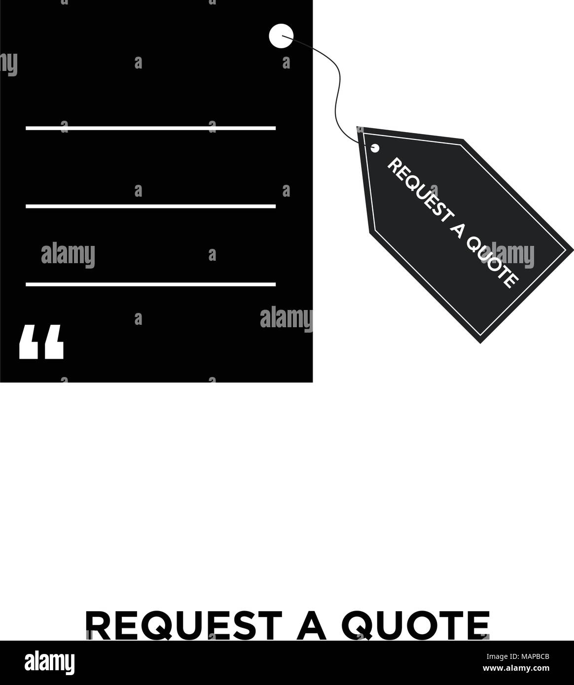 request a quote icon isolated on white background for your web, mobile ...