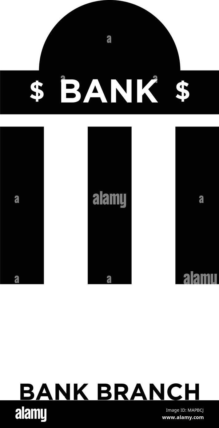 bank branch icon isolated on white background for your web, mobile and ...