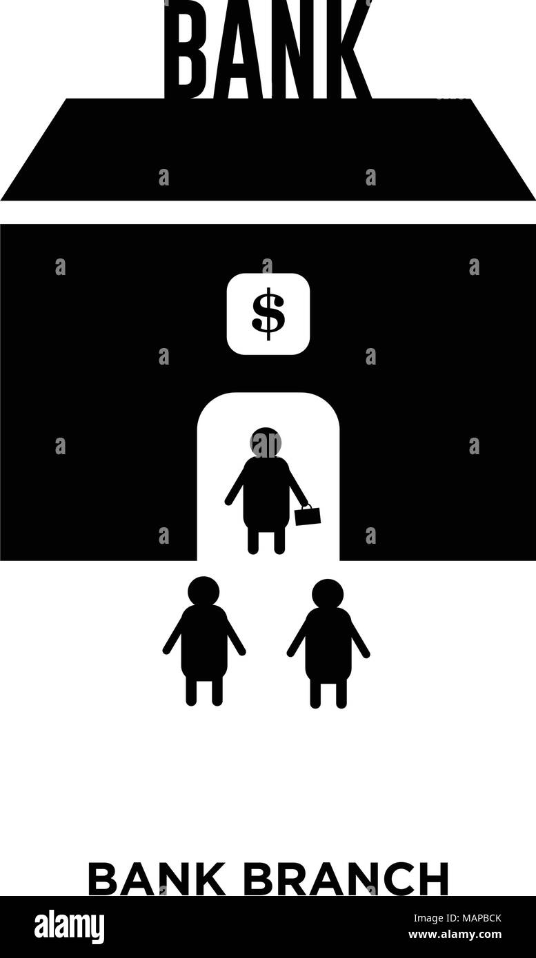 bank branch icon isolated on white background for your web, mobile and ...