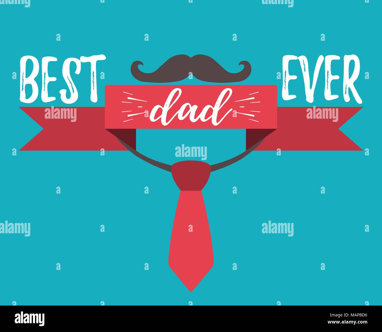 Happy Father's Day banner and giftcard. Best Dad Poster Sign on ...