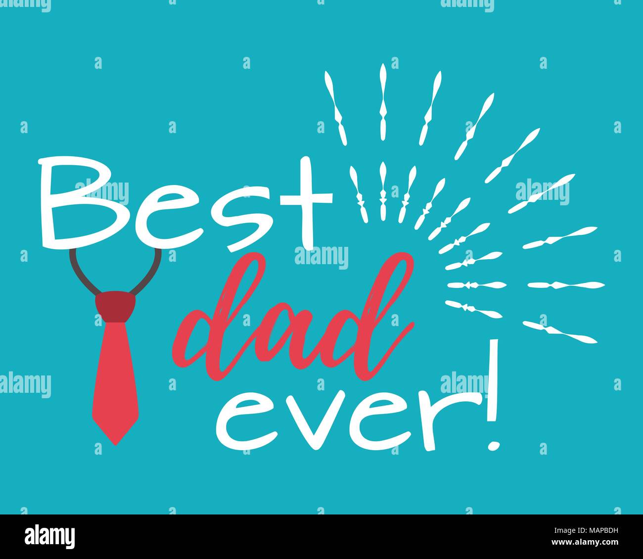 Happy Father's Day banner and giftcard. Best Dad Poster Sign on ...