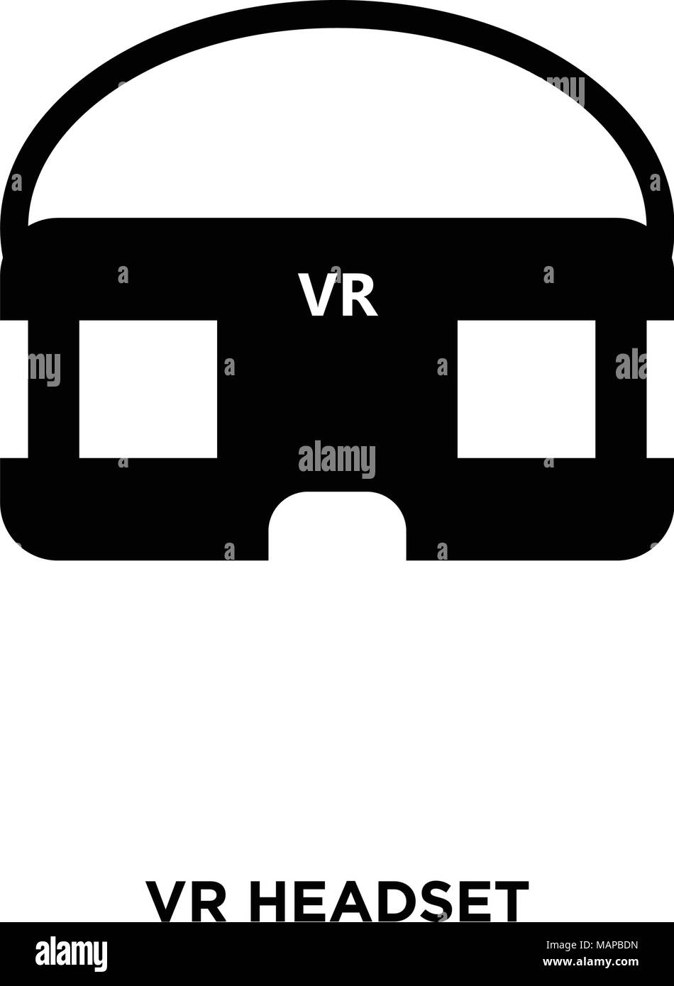 vr headset icon isolated on white background for your web, mobile and ...