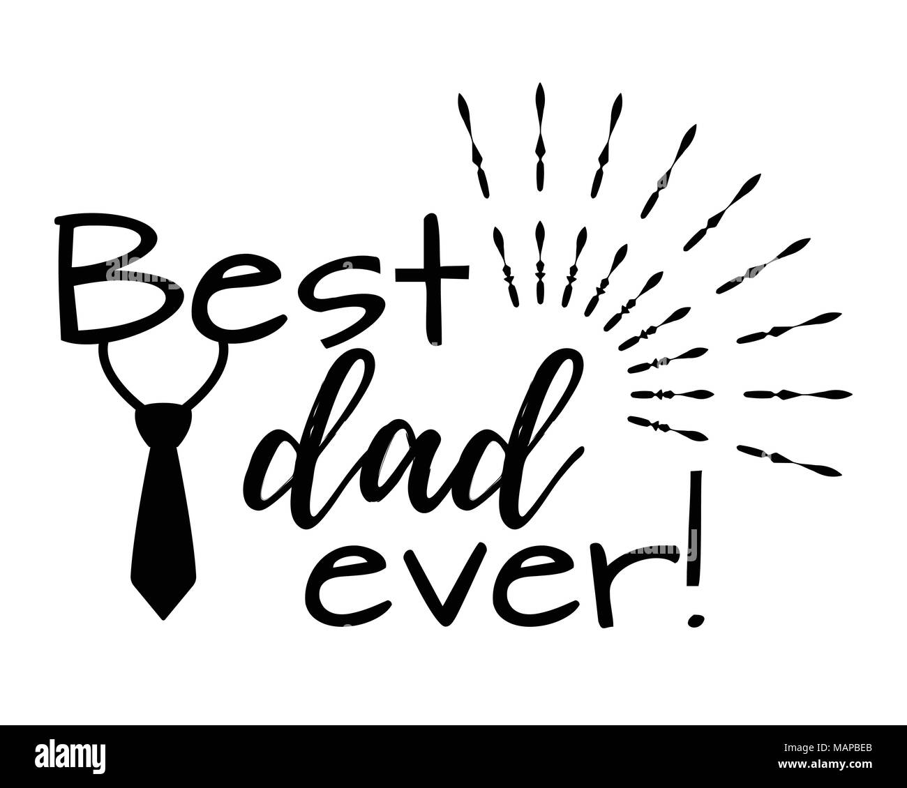 Happy Father's Day banner and giftcard. Best Dad Poster Sign on ...