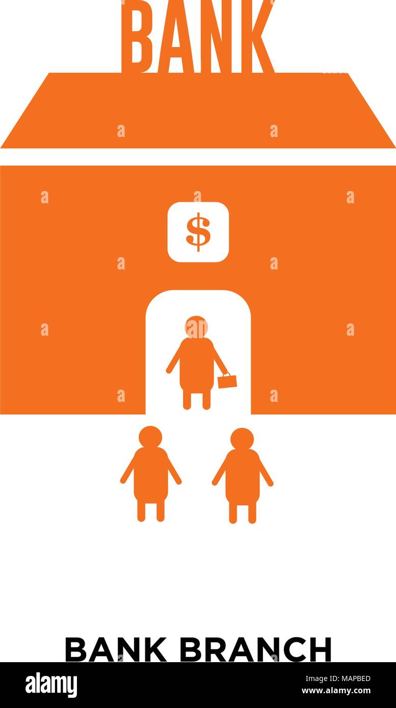 bank branch icon isolated on white background for your web, mobile and ...