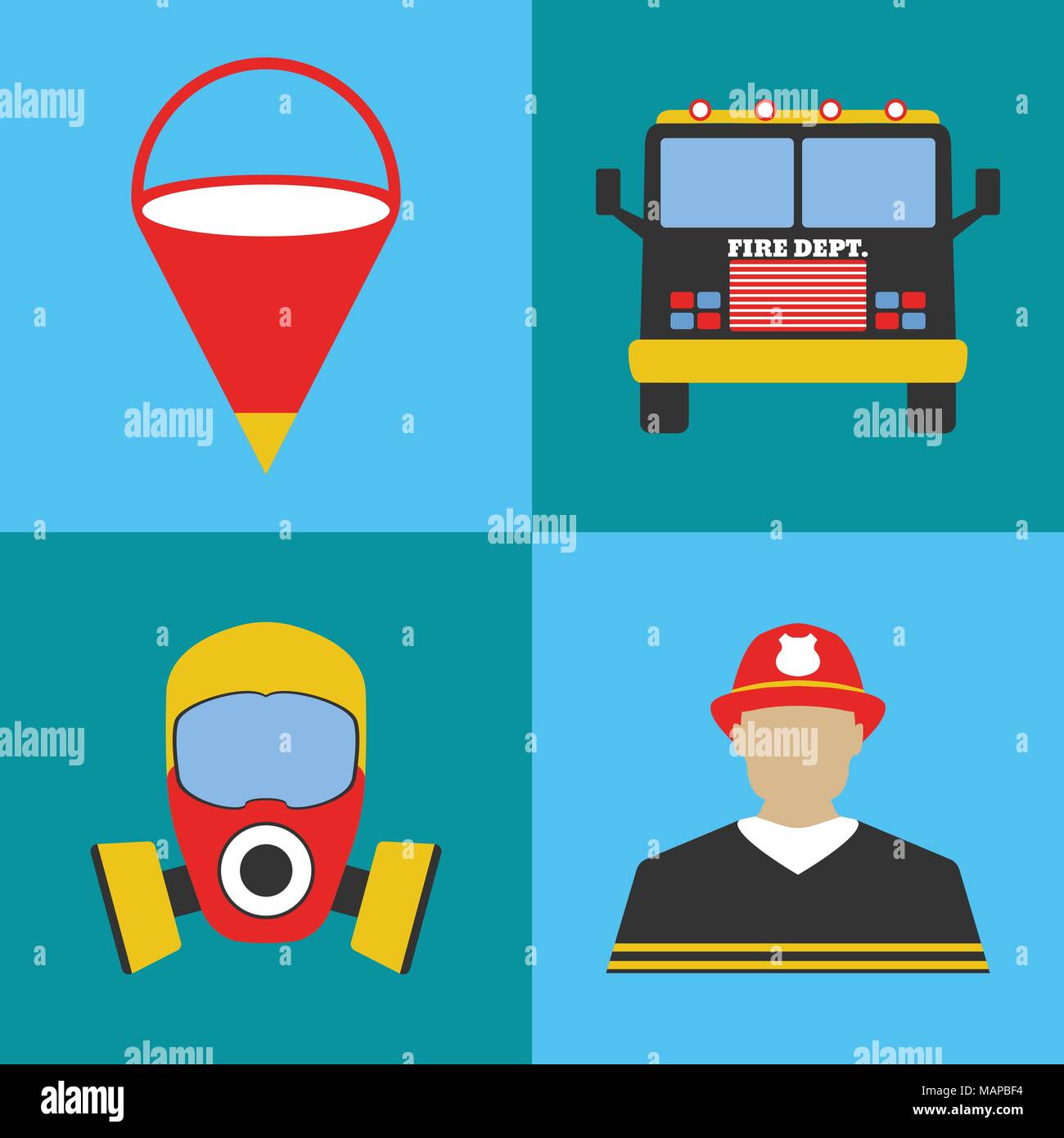 Firefighter vector vectors hi-res stock photography and images - Alamy