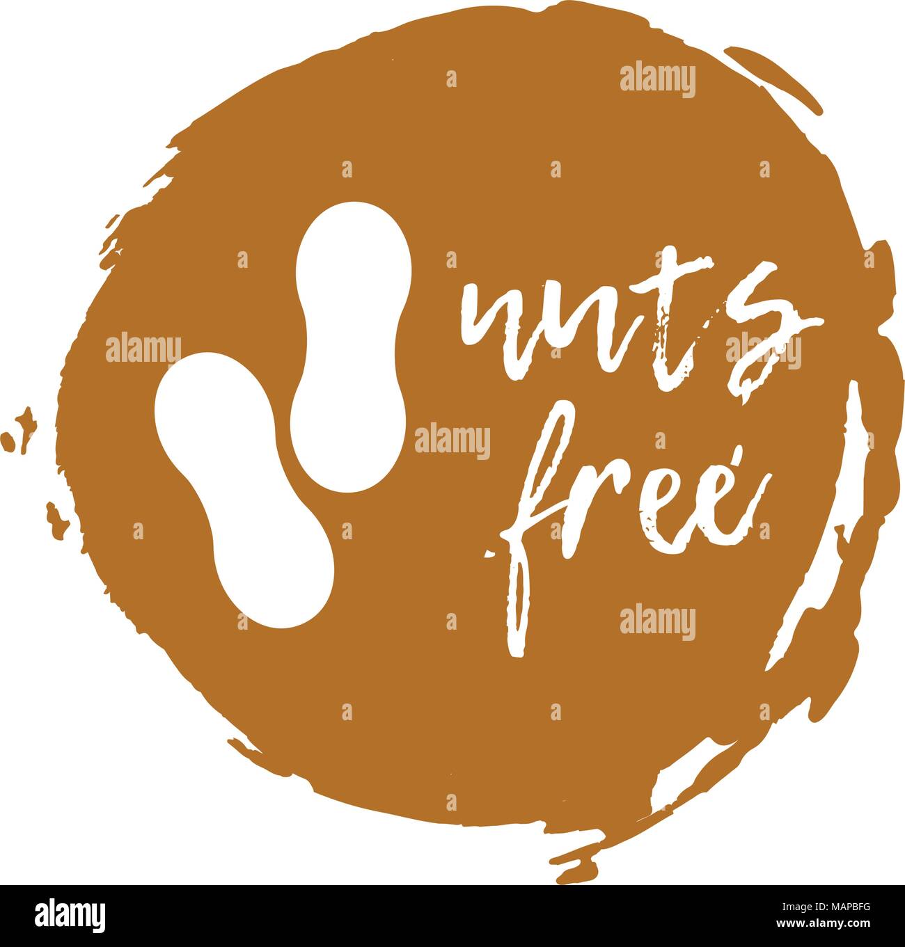 Nuts Free icon. Food intolerance symbols. Vector illustration Stock ...