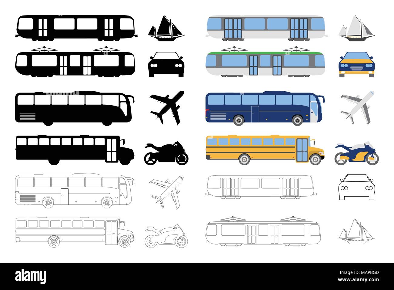 Transport urban vehicle Cut Out Stock Images & Pictures - Alamy