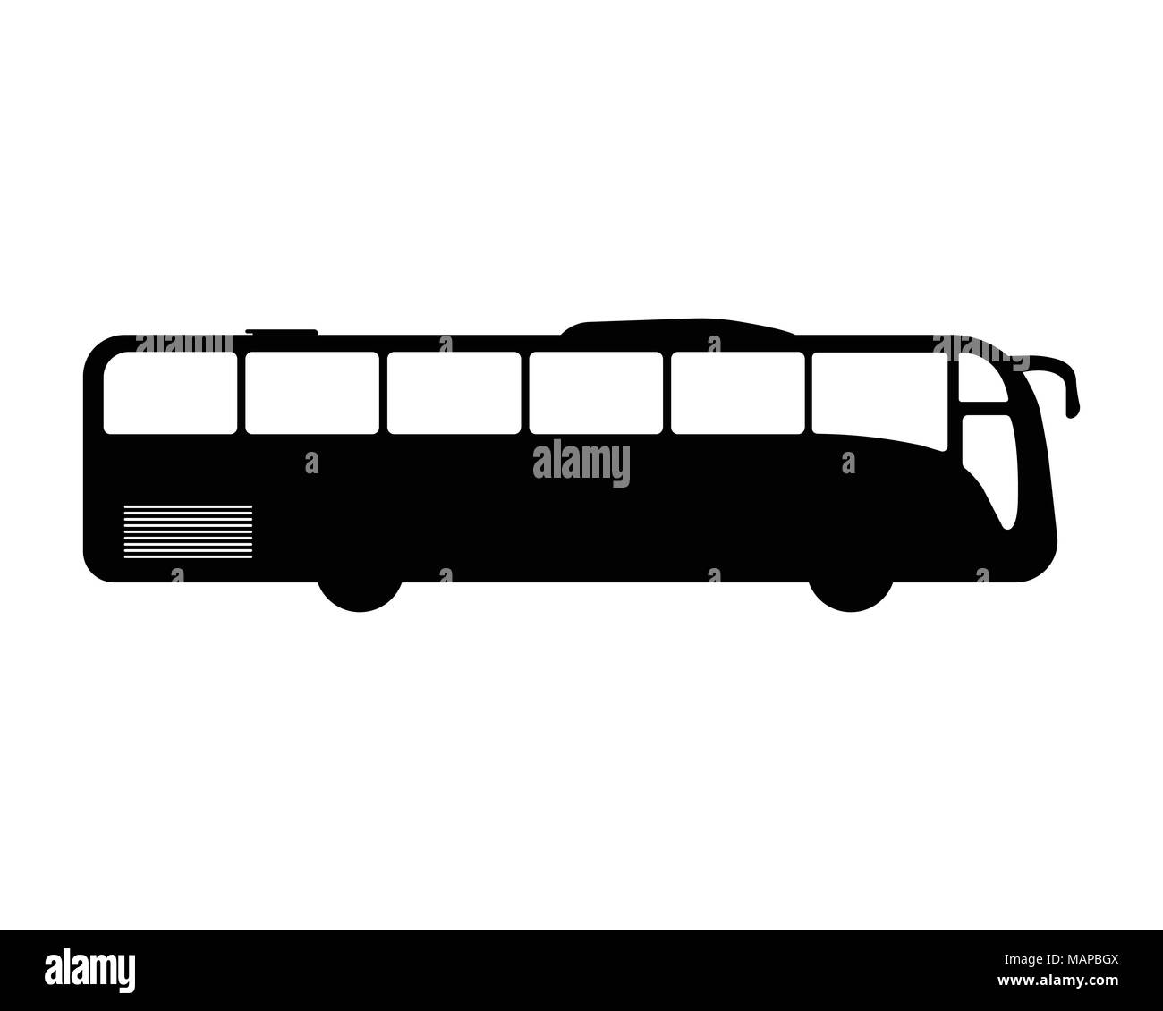 Bus flat icon and logo. Silhouette Vector illustration Stock Vector ...