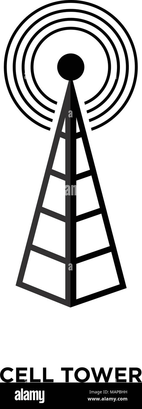 cell tower icon isolated on white background for your web, mobile and ...