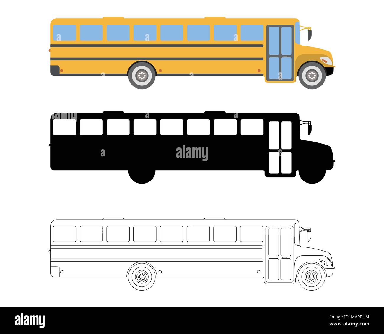School Bus Silhouette Clip Art
