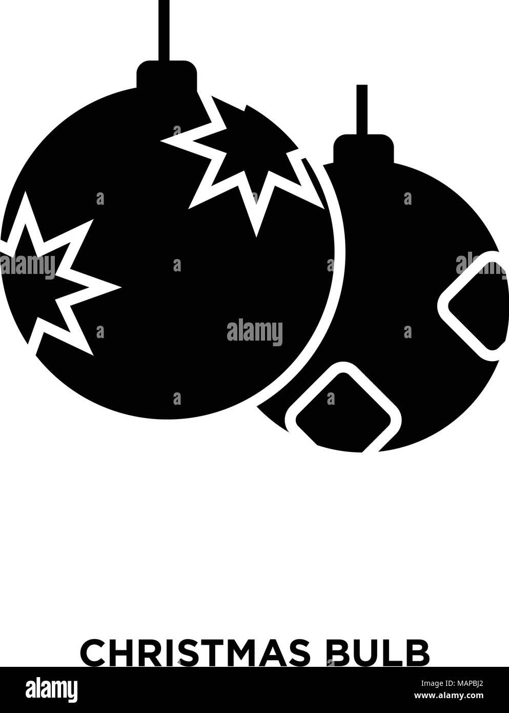 christmas bulb icon isolated on white background for your web, mobile ...