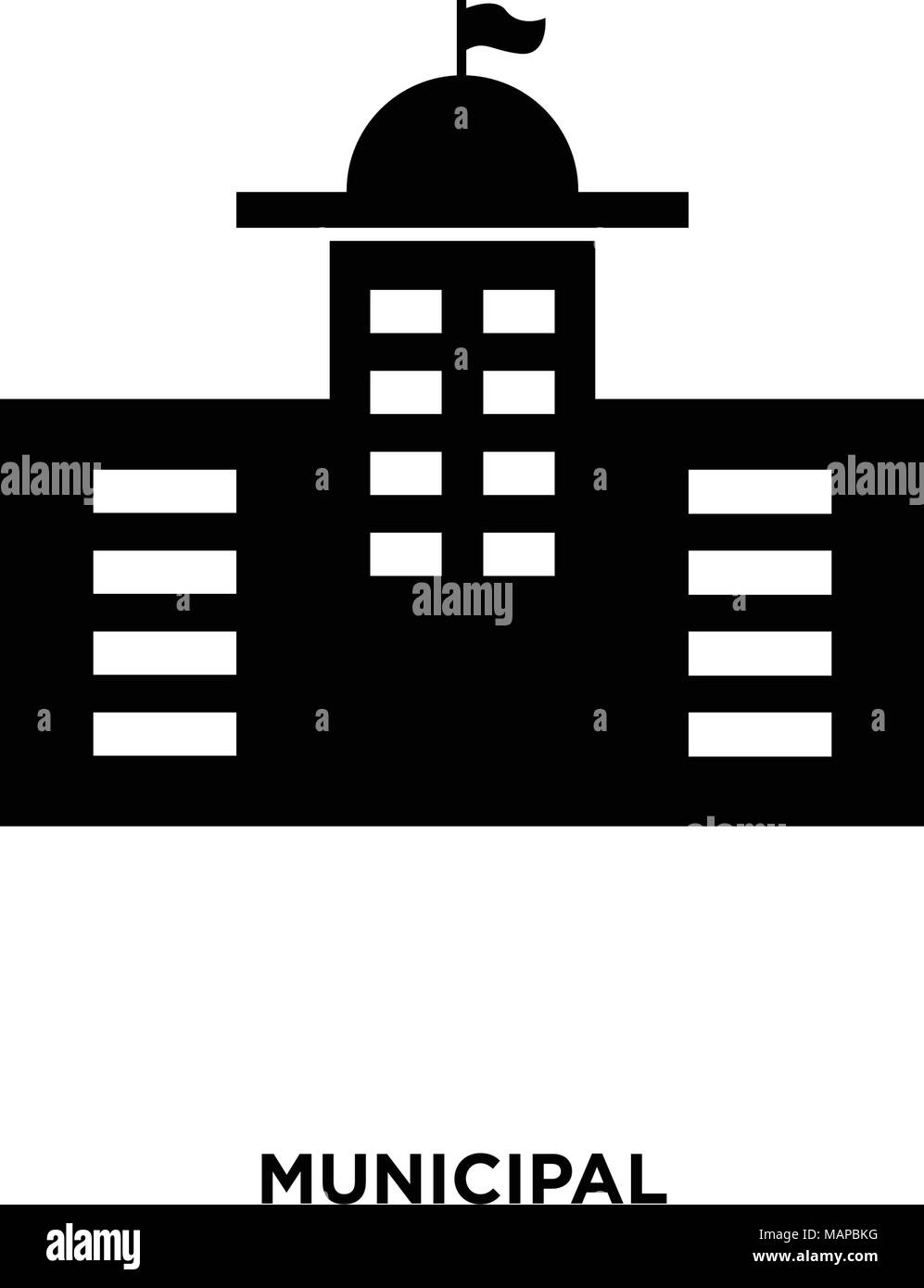 municipal icon isolated on white background for your web, mobile and ...