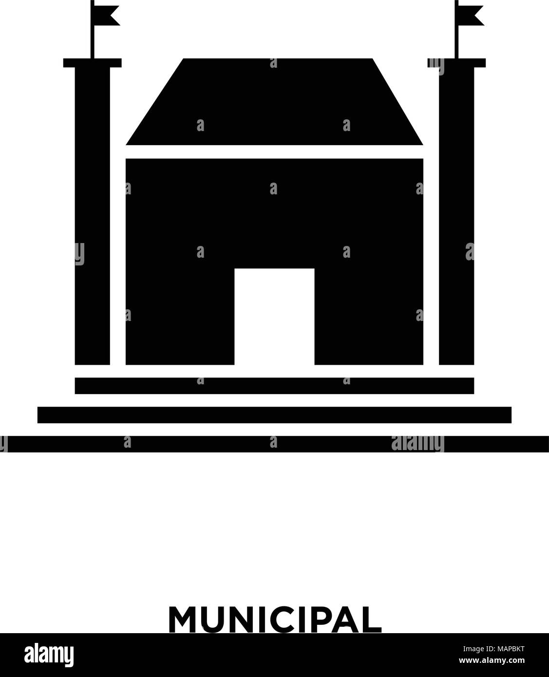 municipal icon isolated on white background for your web, mobile and ...