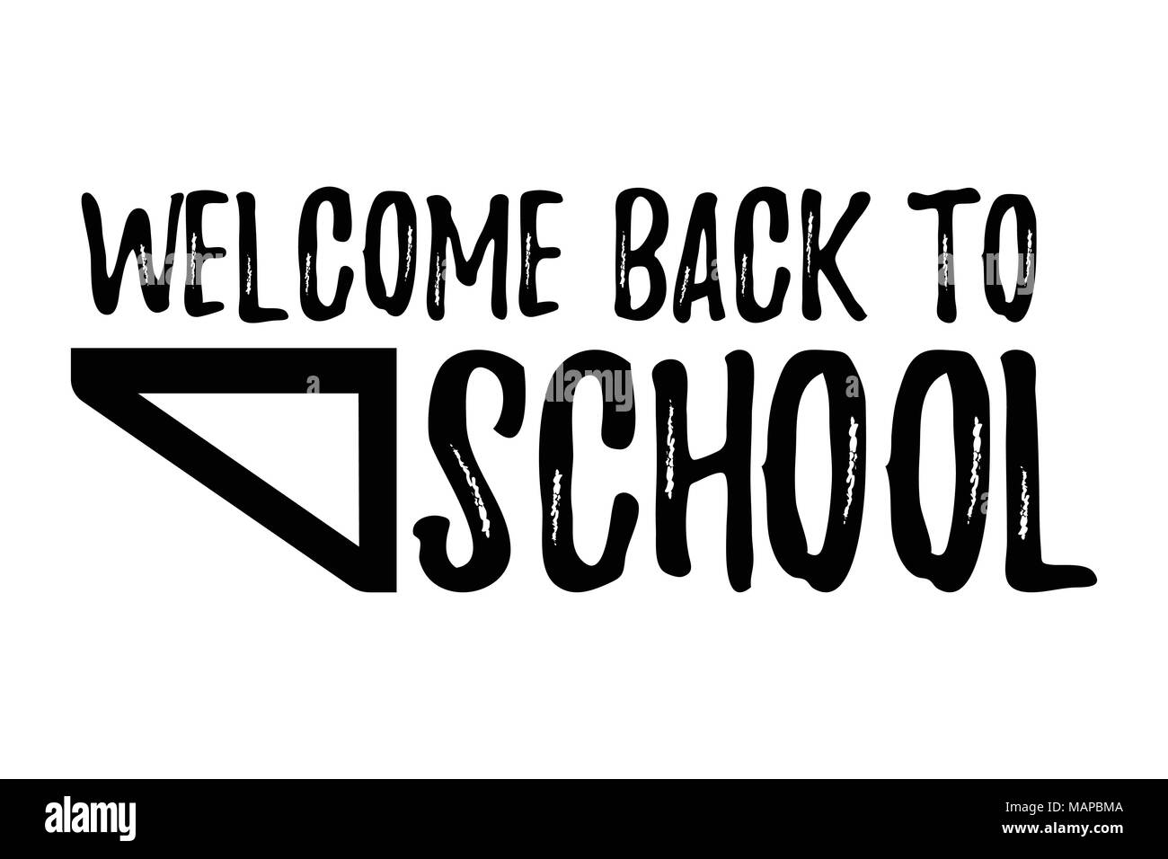 Back to School - retro typography design logos. Vector illustration ...