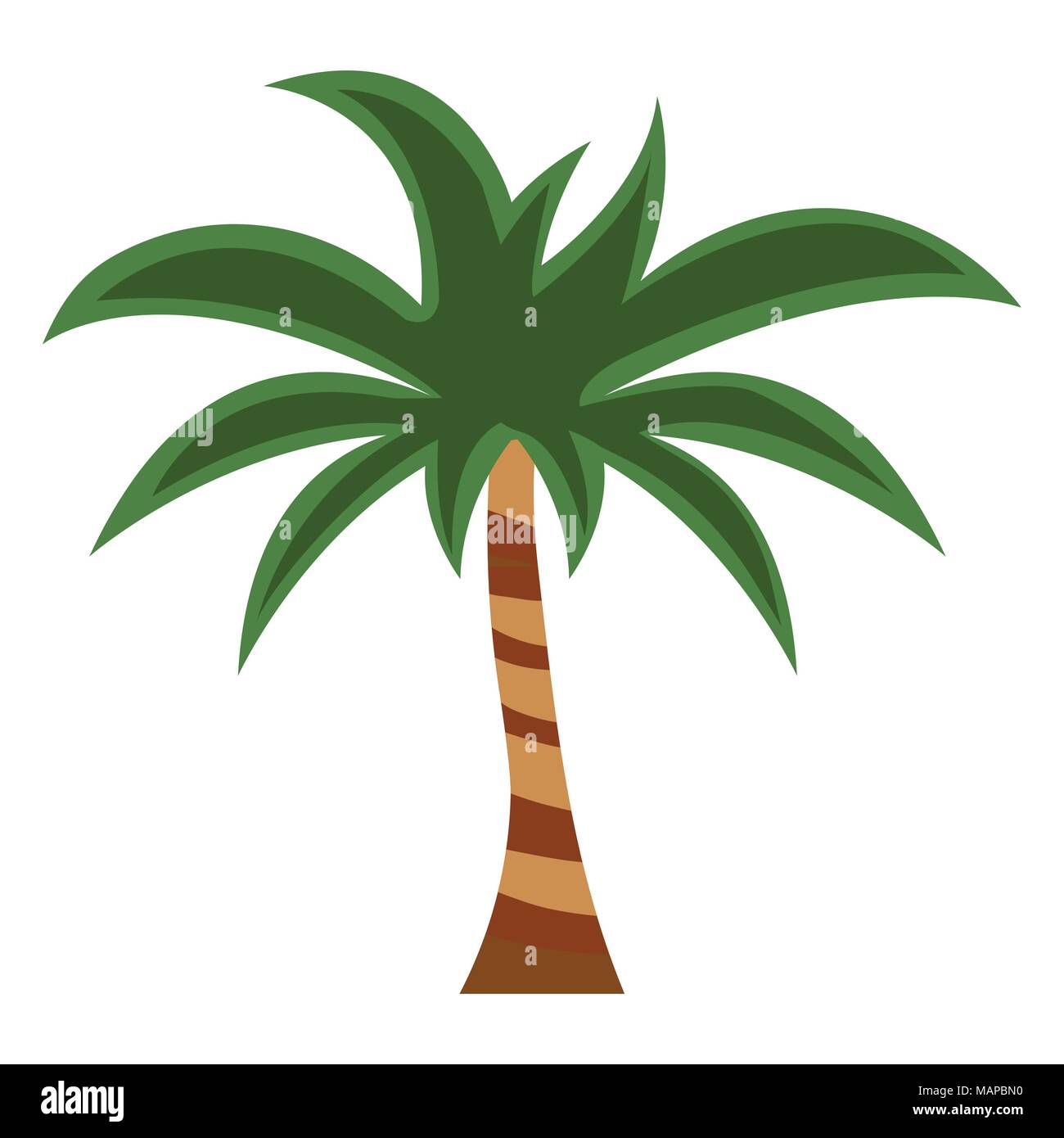 Palm flat icon. Cartoon Vector illustration Stock Vector Image & Art ...