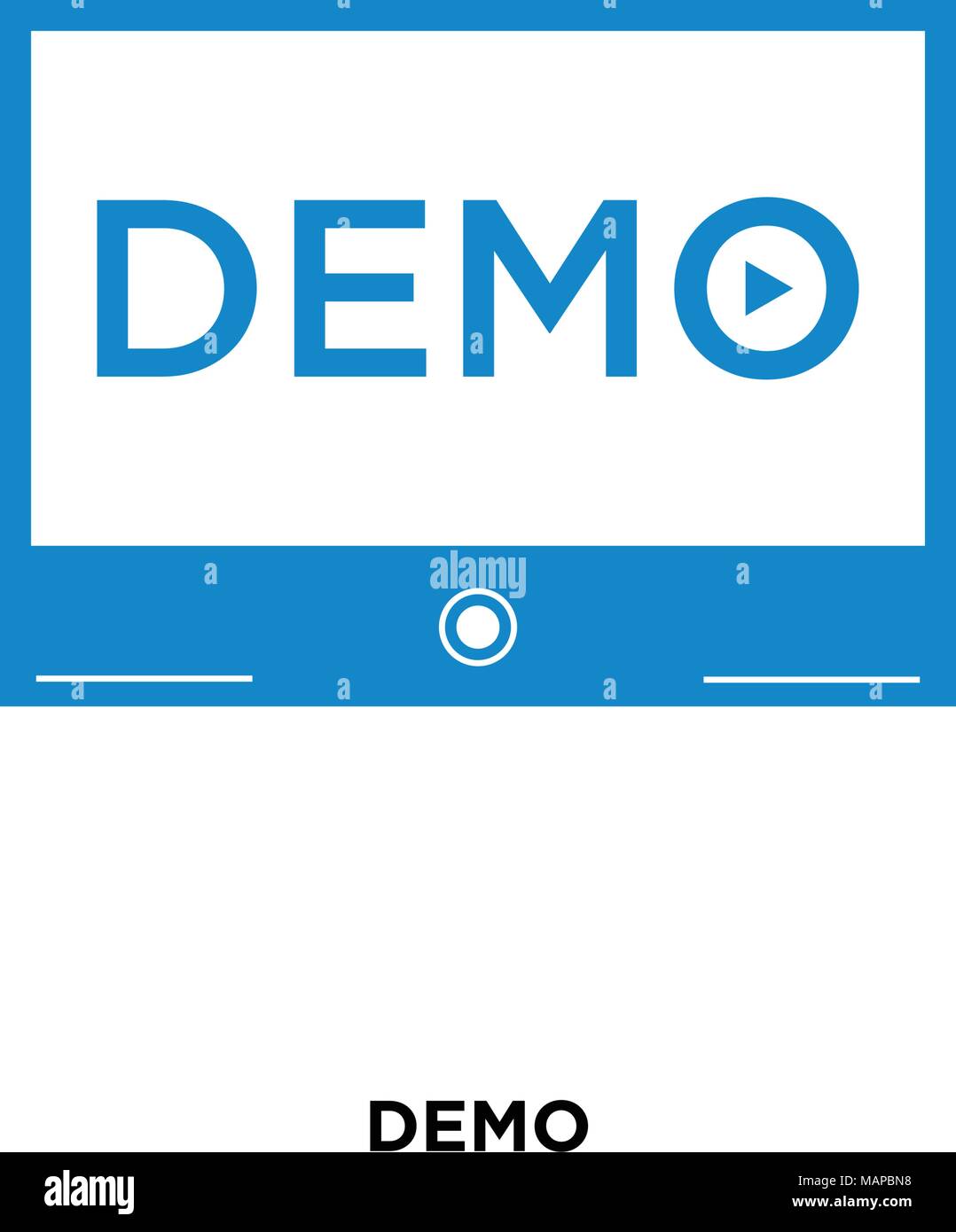 demo icon isolated on white background for your web, mobile and app ...