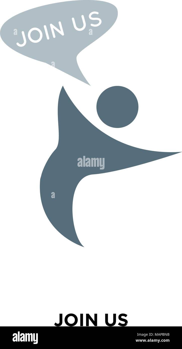 join us icon isolated on white background for your web, mobile and app ...