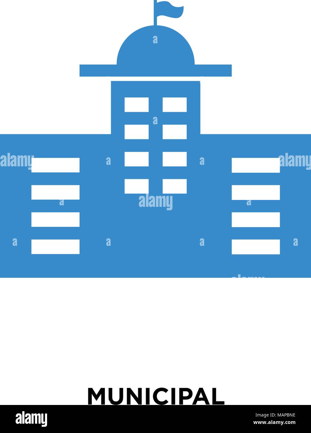 municipal icon isolated on white background for your web, mobile and ...