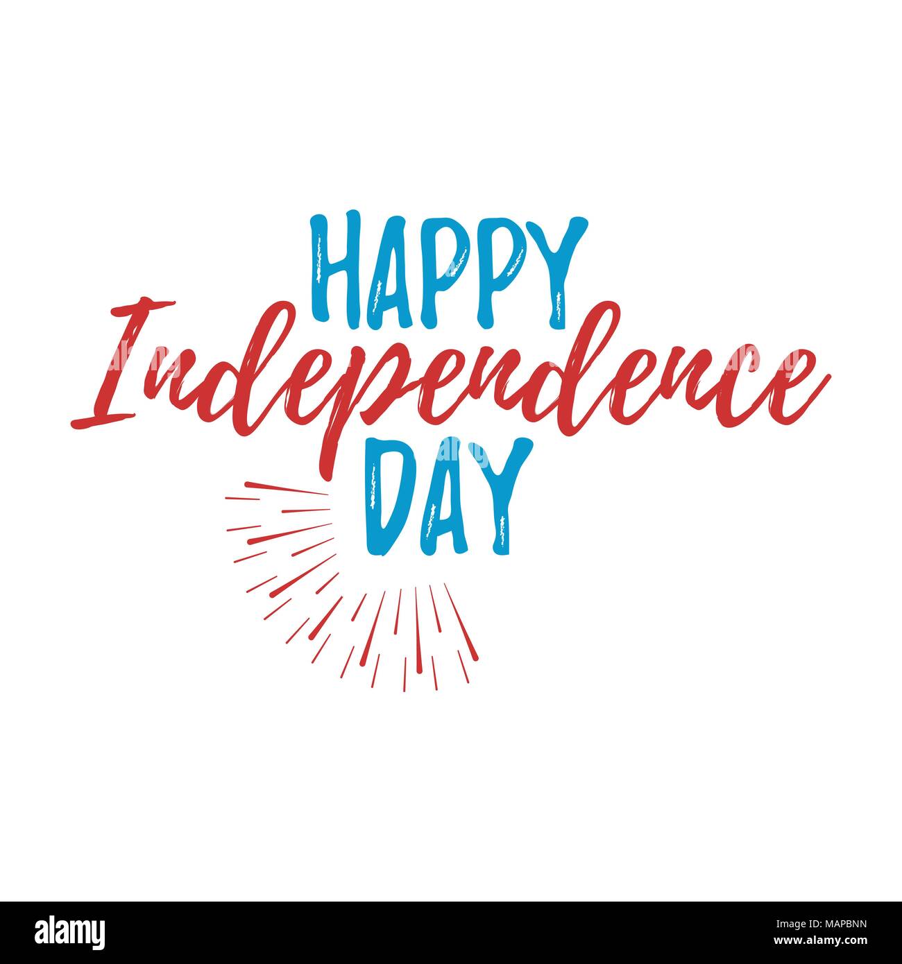 Happy Independence Day Greeting Card with Font. Vector illustration ...