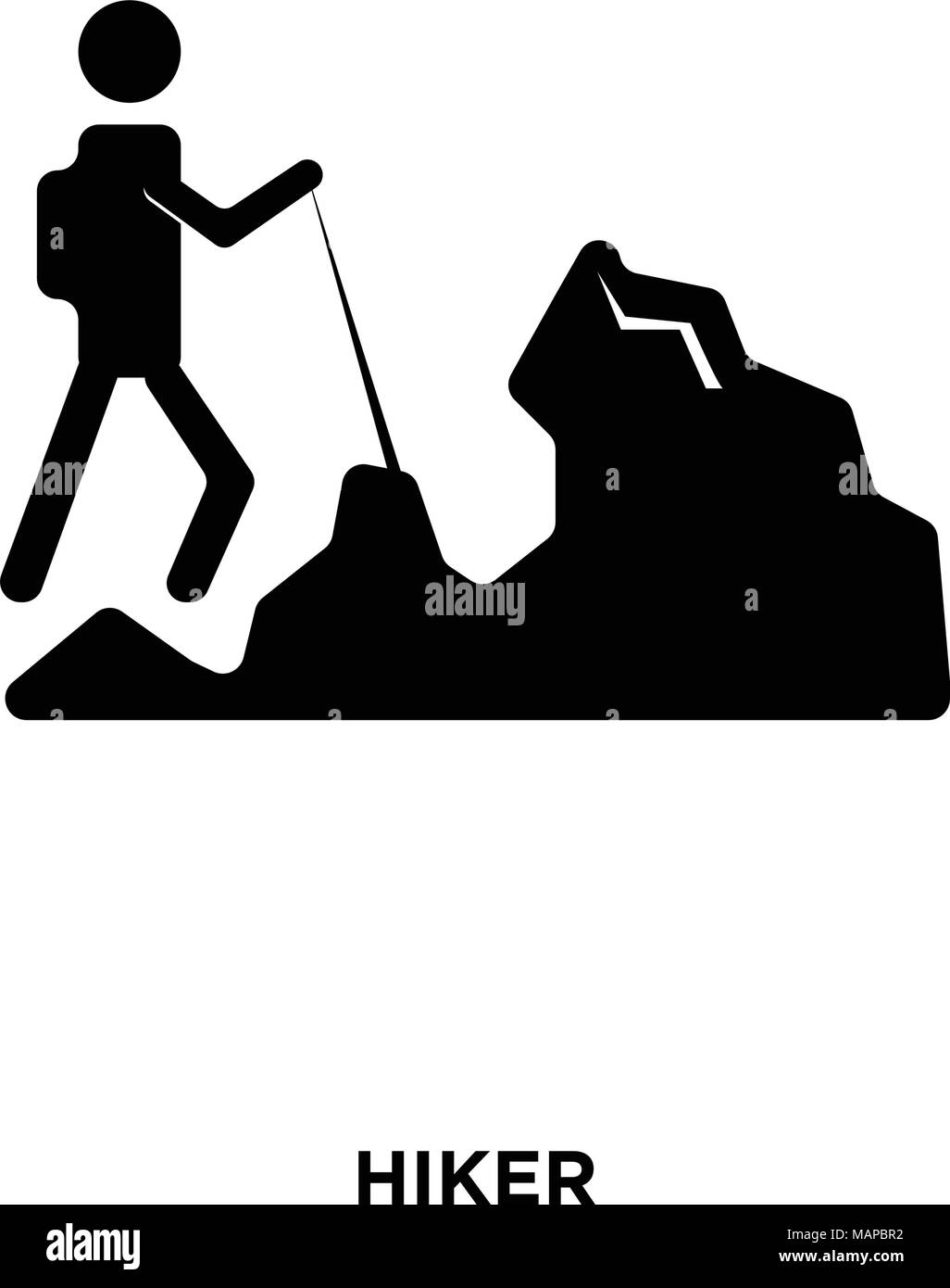 hiker icon isolated on white background for your web, mobile and app ...