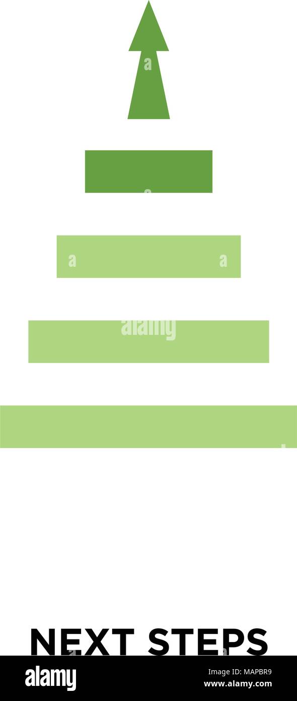 next steps icon isolated on white background for your web, mobile and ...