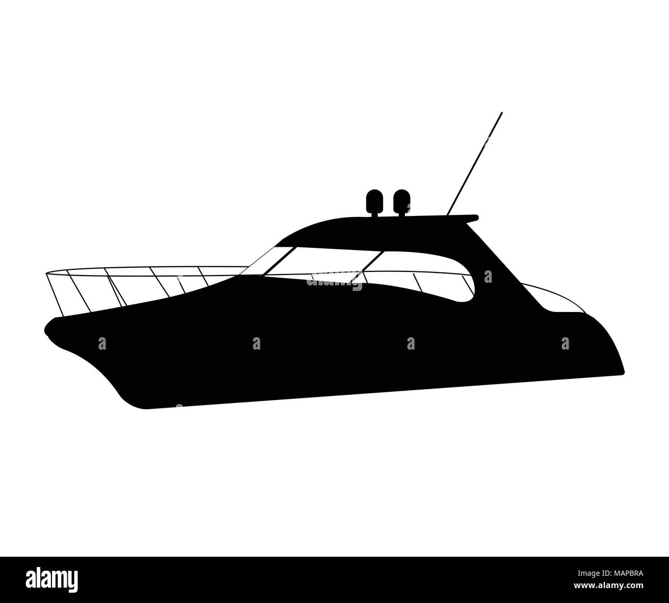Speedboat vector vectors hi-res stock photography and images - Alamy