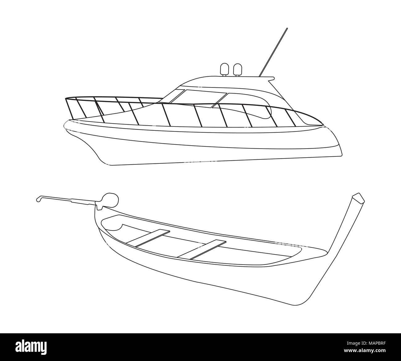 Water cruise icon outline Cut Out Stock Images & Pictures - Alamy