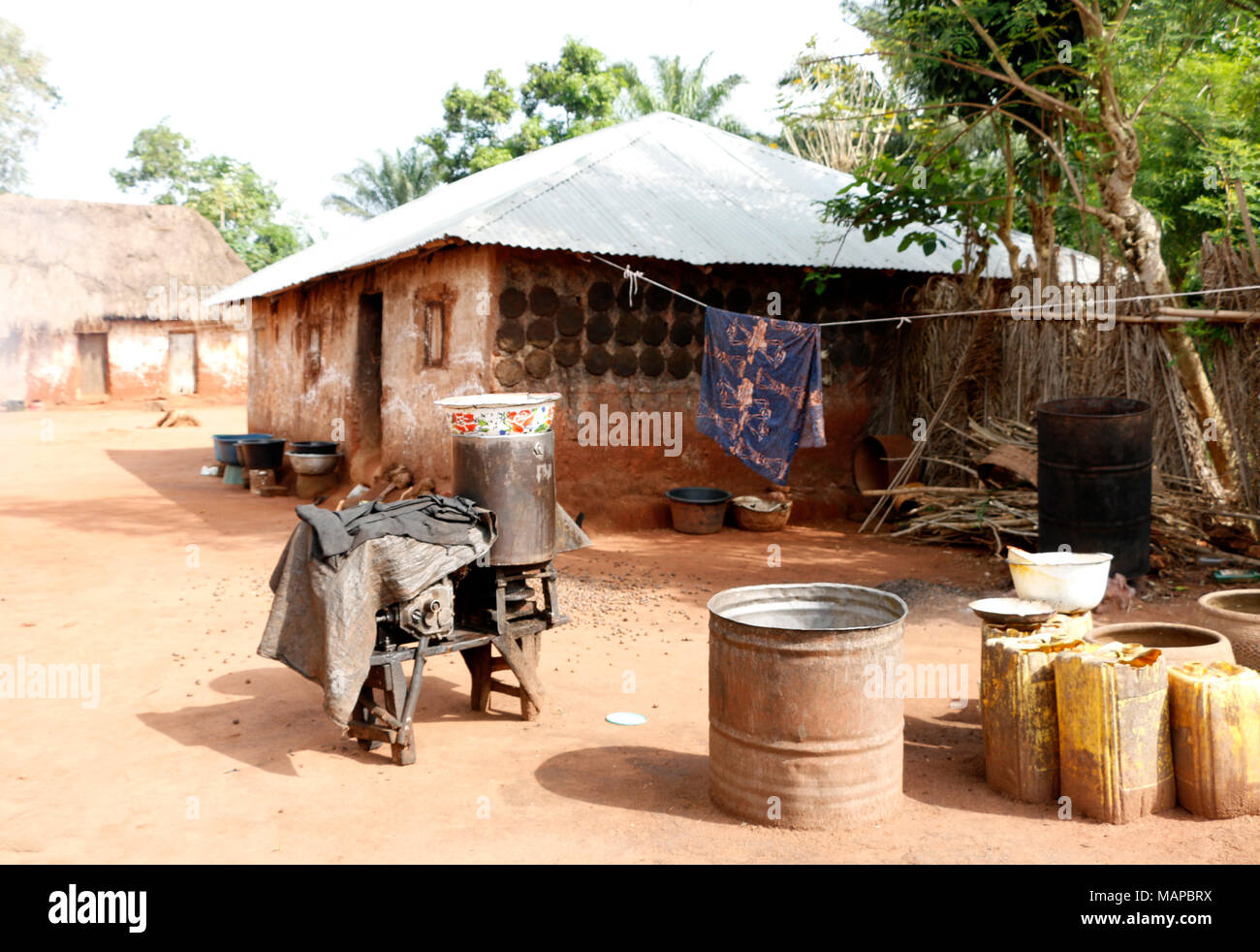 Village life in Benin Stock Photo - Alamy