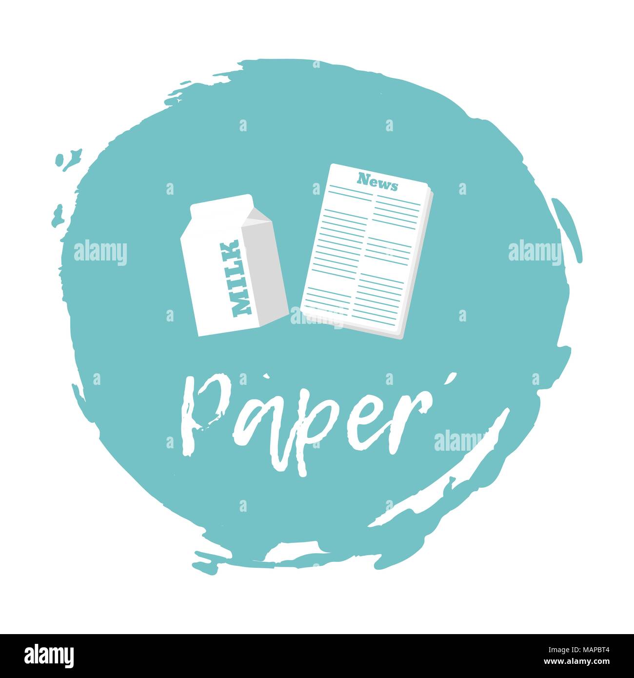 Recycling waste sorting icon - paper. Vector illustration Stock Vector ... Recycling waste sorting icon - paper. Vector illustration Stock Vector ...