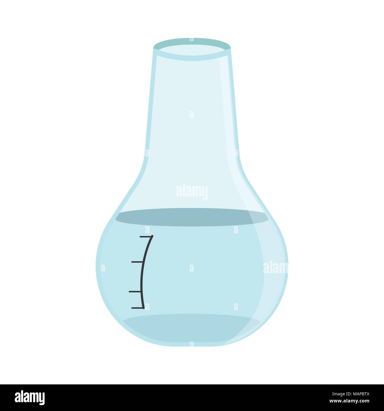 Cartoon Laboratory Flask icon. Schools Supplies. Isolated Vector ...