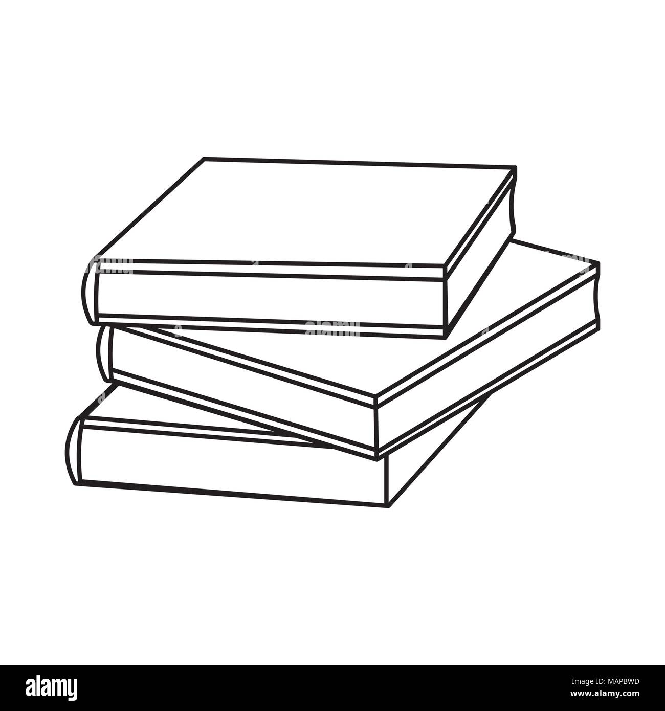 Stack Of Books Outline