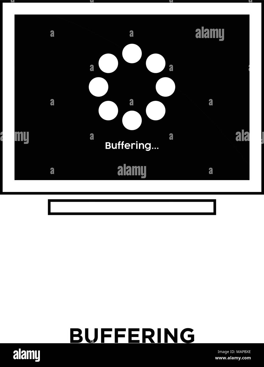 buffering icon isolated on white background for your web, mobile and ...