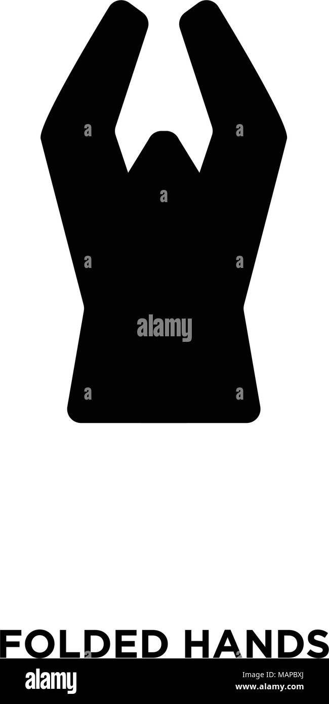 folded hands icon isolated on white background for your web, mobile and ...