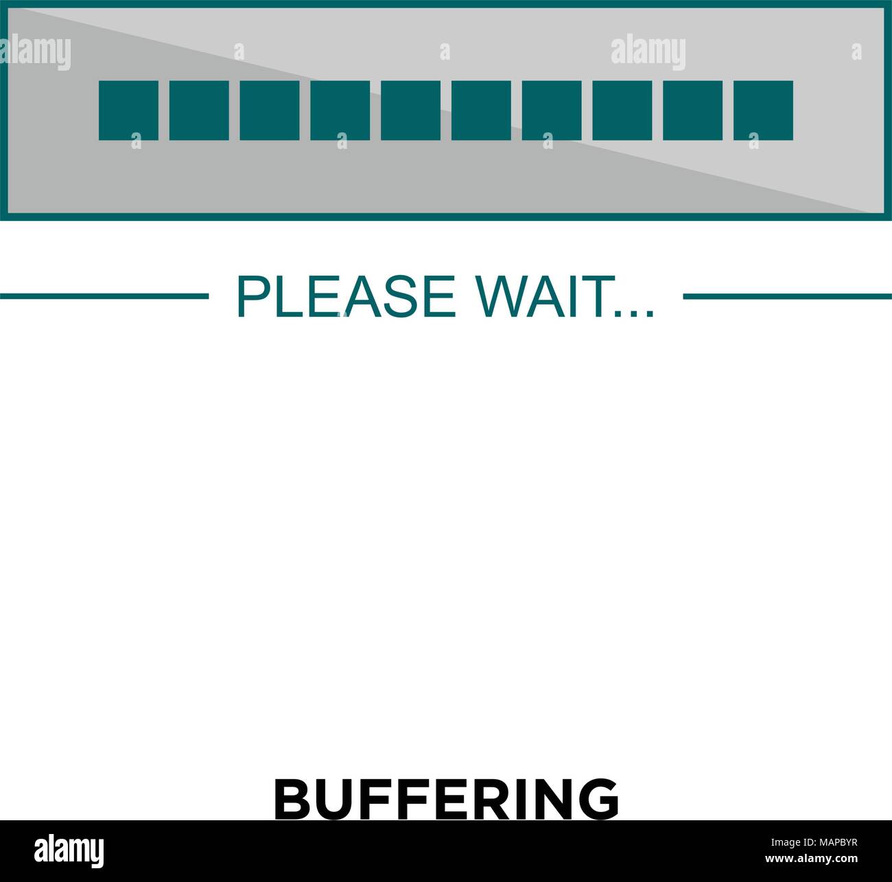 buffering icon isolated on white background for your web, mobile and ...