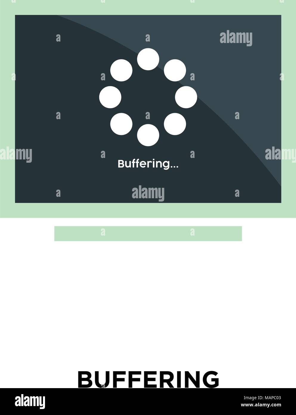 buffering icon isolated on white background for your web, mobile and ...