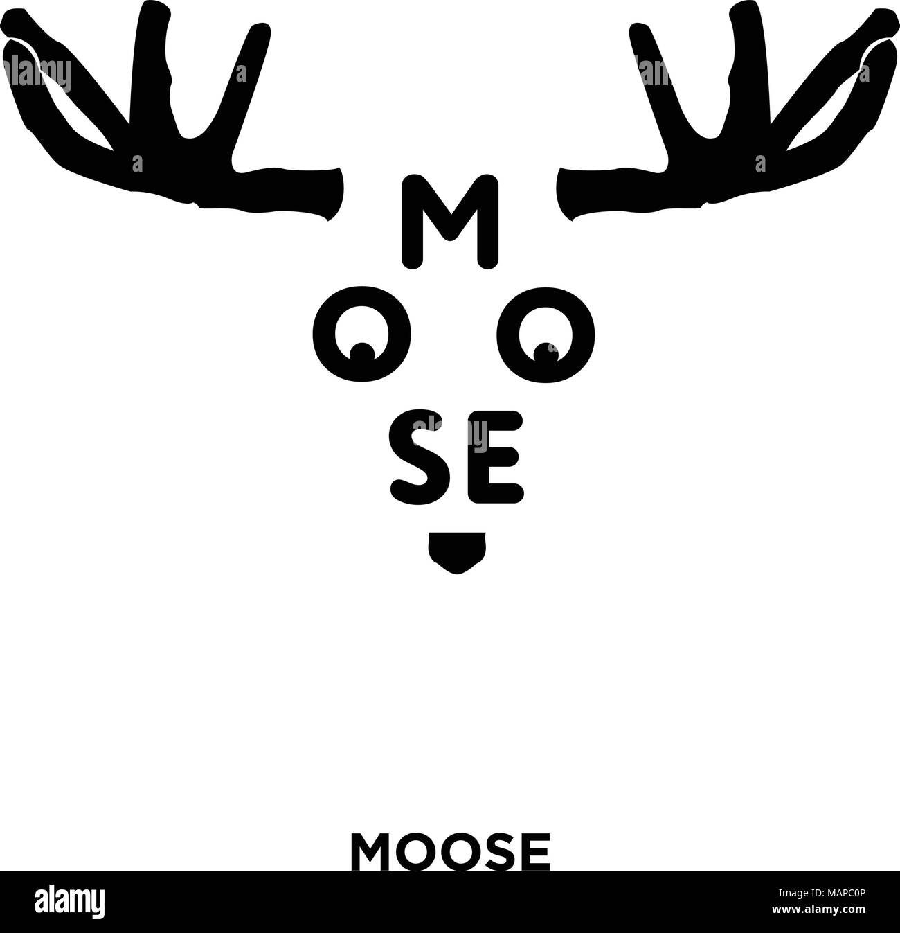 moose icon isolated on white background for your web, mobile and app ...