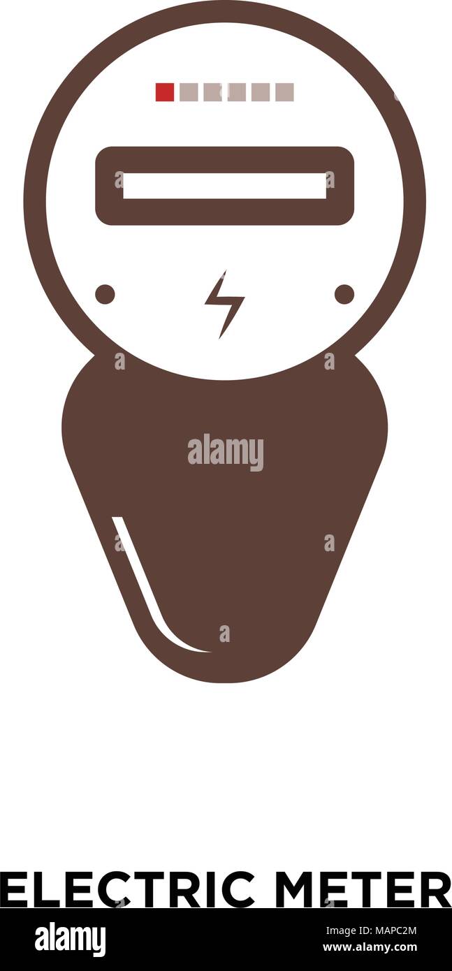 electric meter icon isolated on white background for your web, mobile ...
