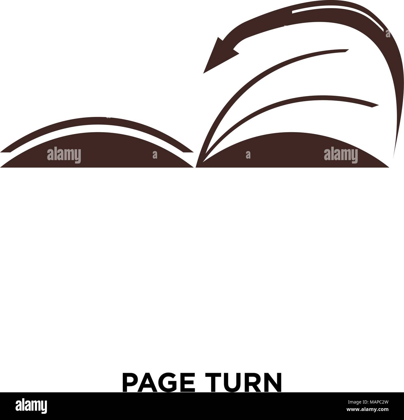 page turn icon isolated on white background for your web, mobile and ...