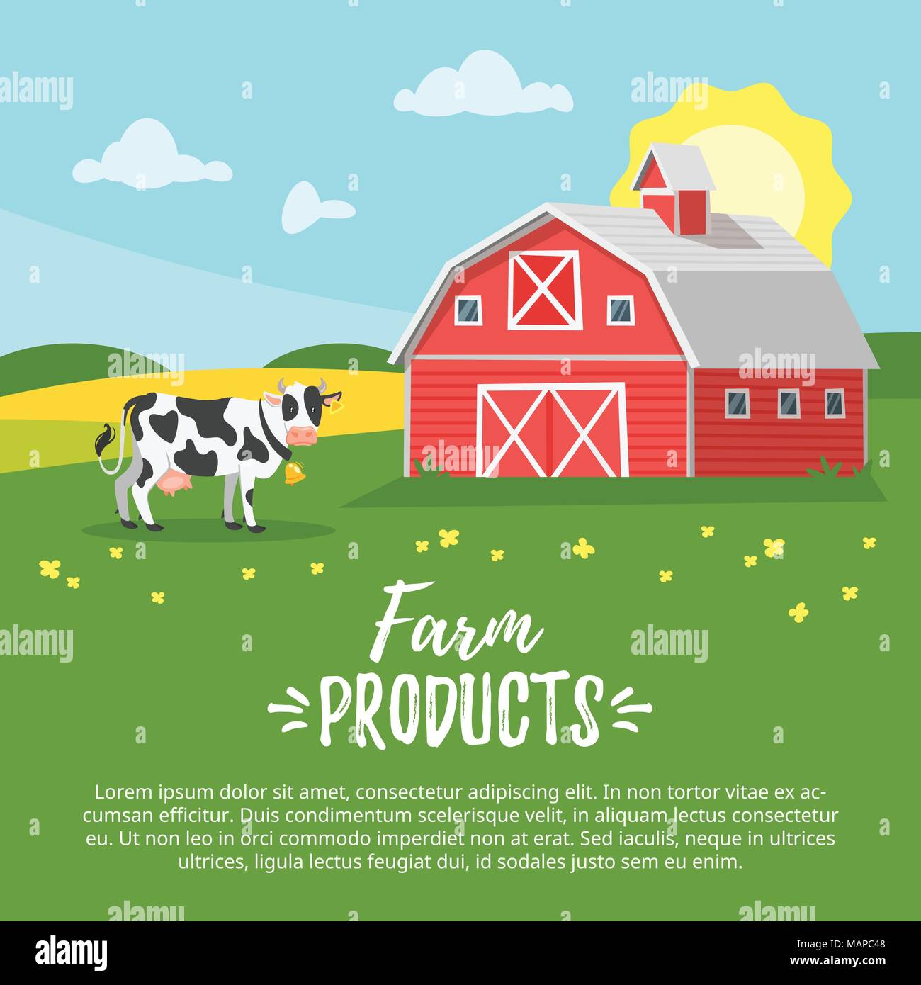 Barn and meadow Stock Vector Images - Alamy
