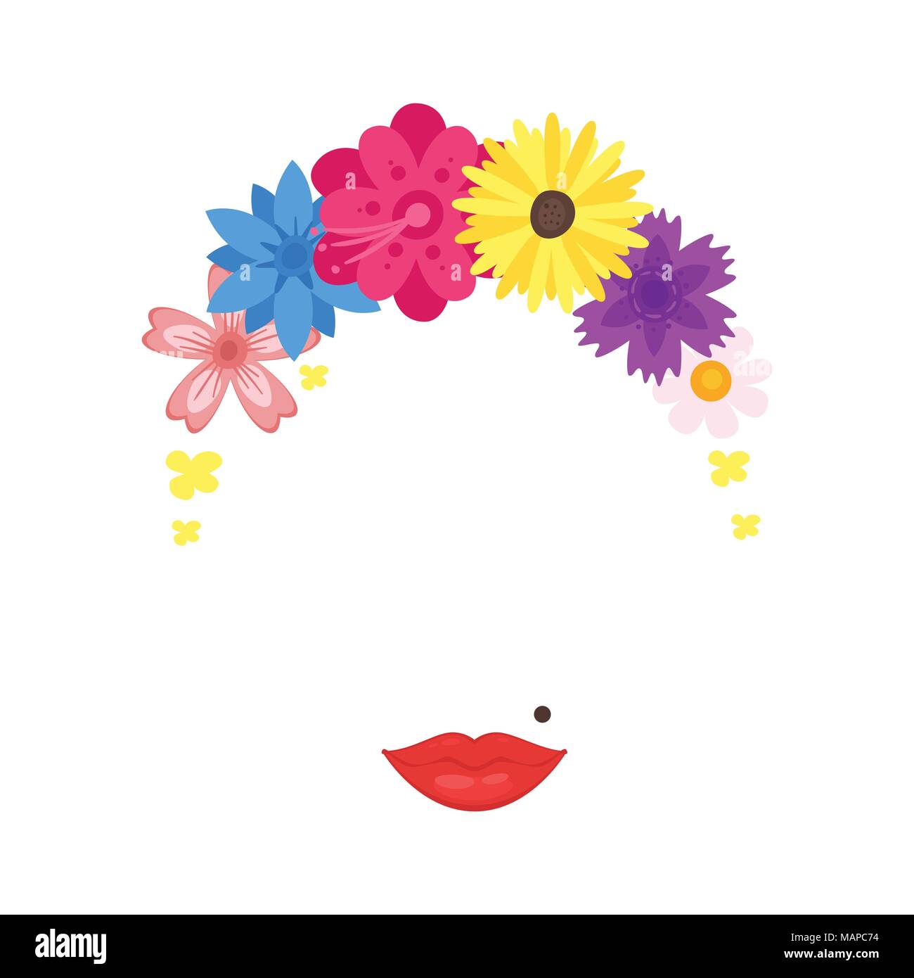 Face filter app woman Stock Vector Images - Alamy