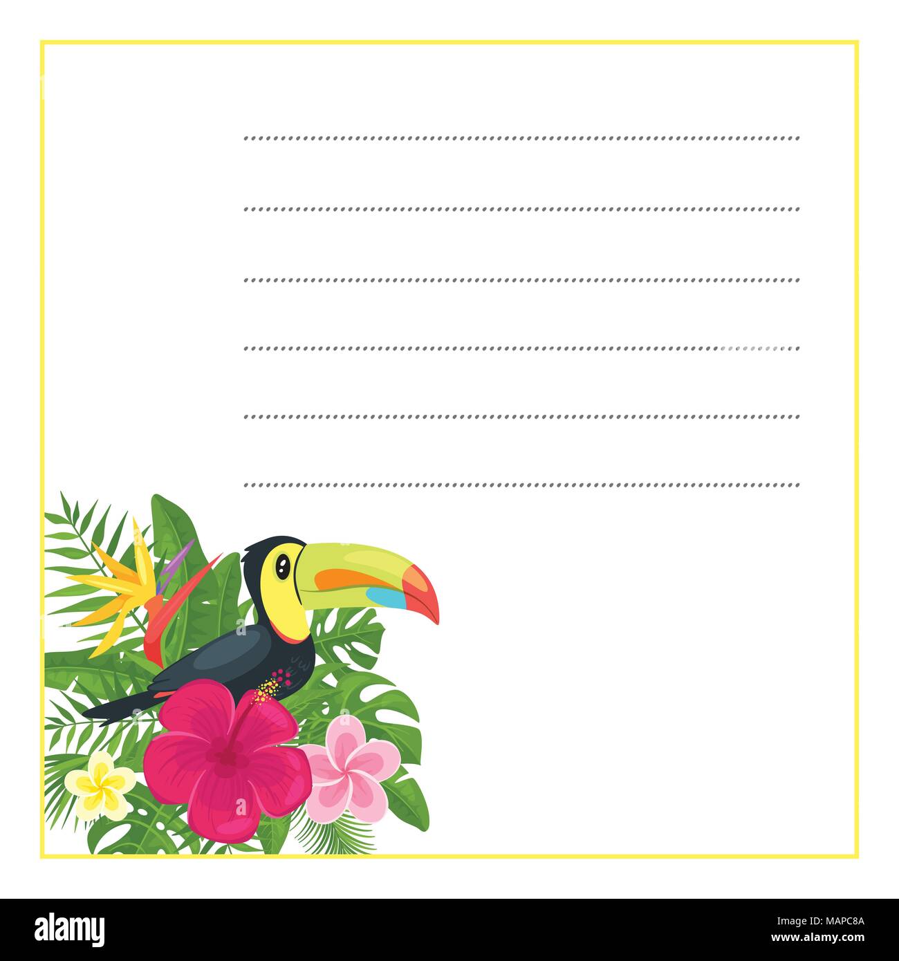 Rainforest Border Writing Paper