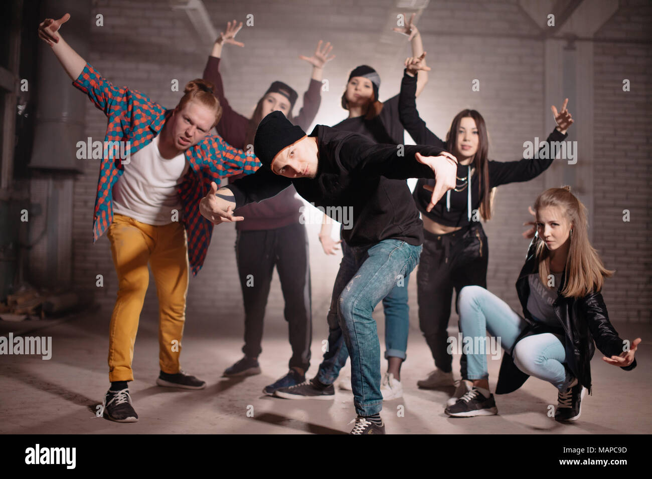 group of rappers showing gestures calling to compete with them on ...