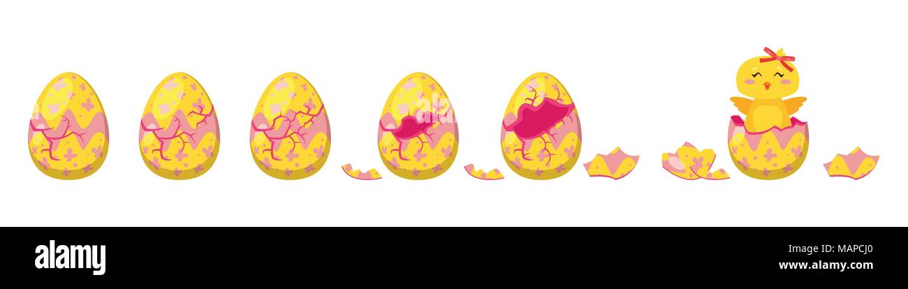 Egg cracking open Stock Vector Images - Alamy