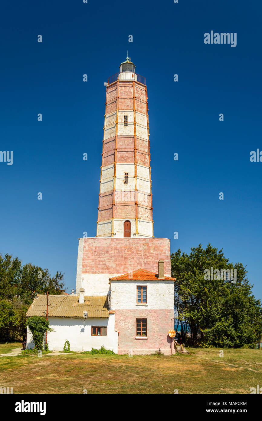 Famous lighthouse in Shabla against blue sky, Bulgaria Stock Photo - Alamy