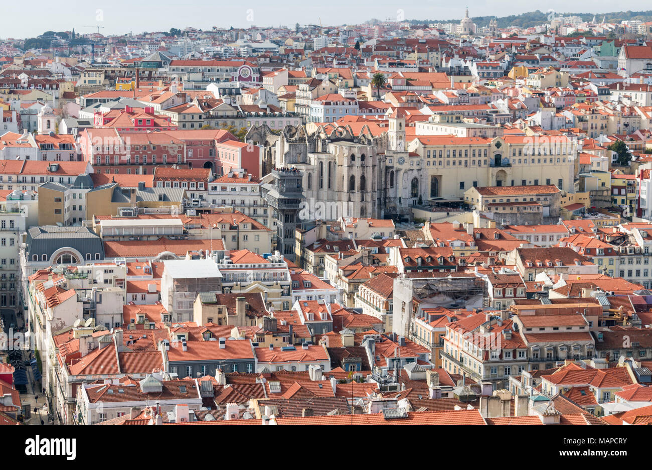 Rooftop views across the city from the historic Alfama neighbourhood ...